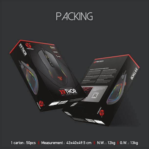 THOR X9 MACRO RGB GAMING MOUSE – Fantech Jordan